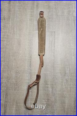 leather rifle sling » Vintage Padded Leather Rifle Sling Eagle